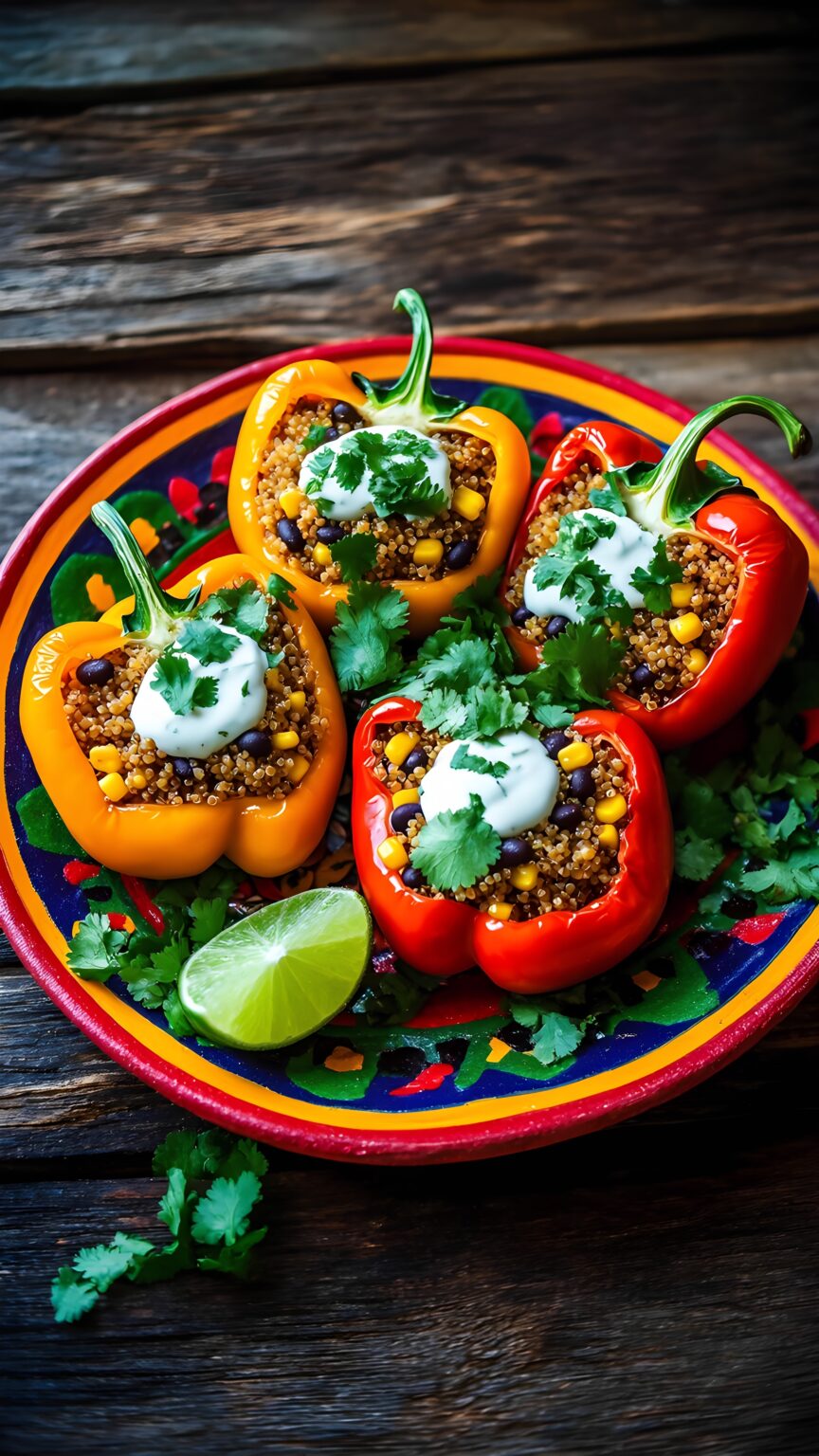 Mexican-Inspired Quinoa Stuffed Peppers
