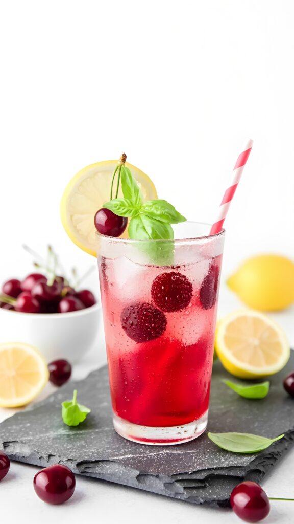 Cherry Basil Lemonade – Refreshing Summer Drink