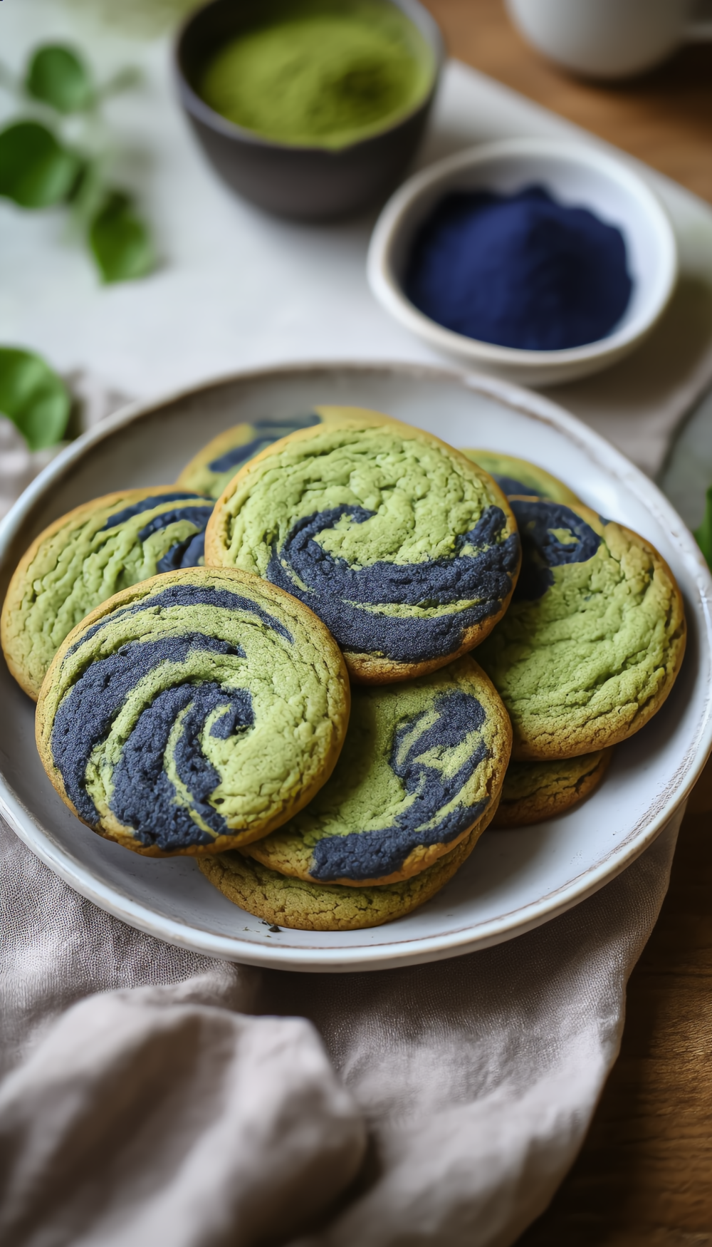 Matcha Swirl Earth Cookies – Green and Blue Treats for Earth Day