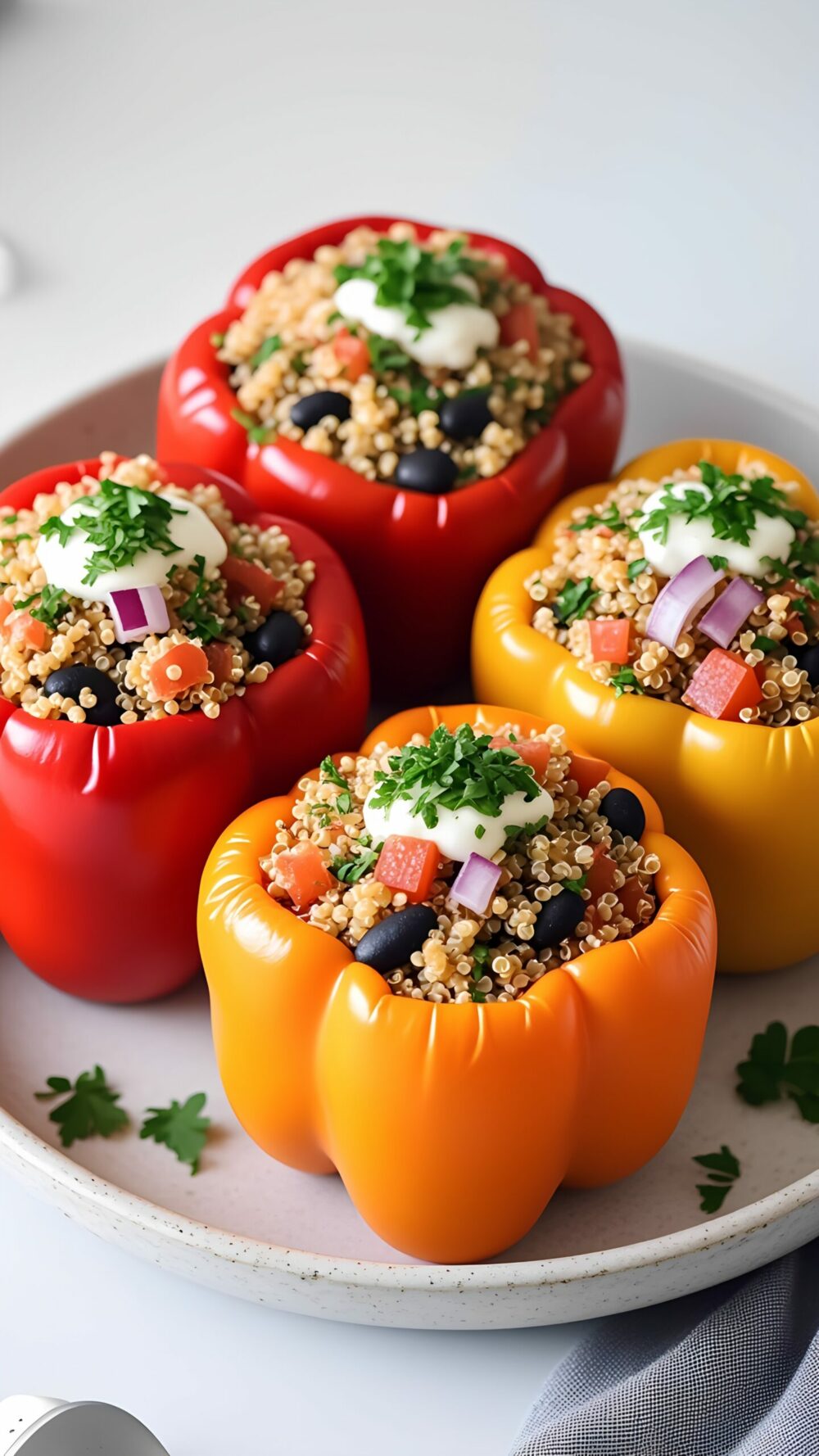 Quinoa-Stuffed Bell Peppers – Fiber-Rich Earth Day Meal