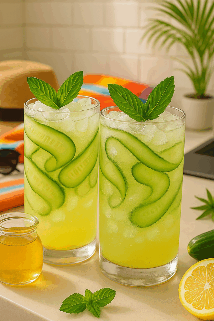 Cucumber Yuzu Sparkling Cooler – Low Sugar Summer Sip