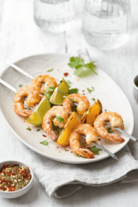 Sun-Kissed Shrimp and Citrus Wedding Skewers with Chili Lime