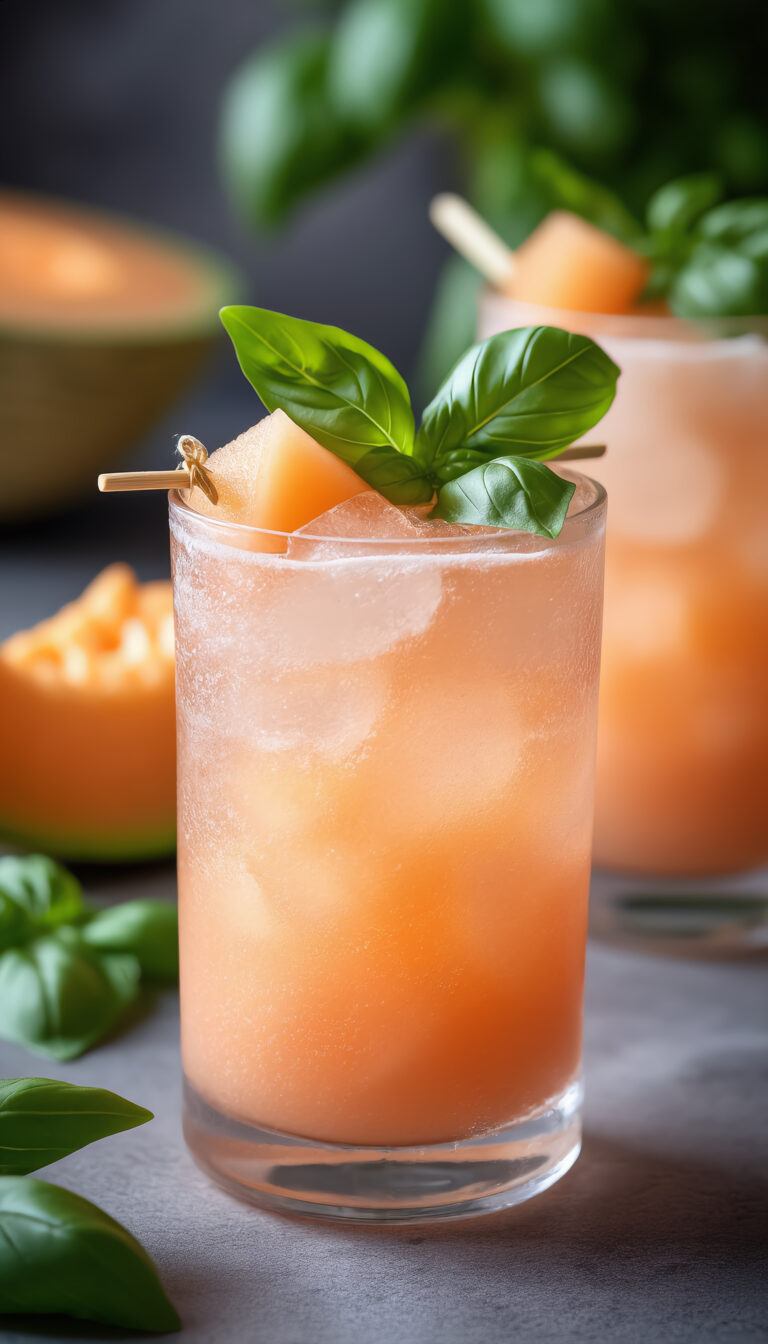 Cantaloupe Basil Crush – Melon Fresh Low Sugar Cooler