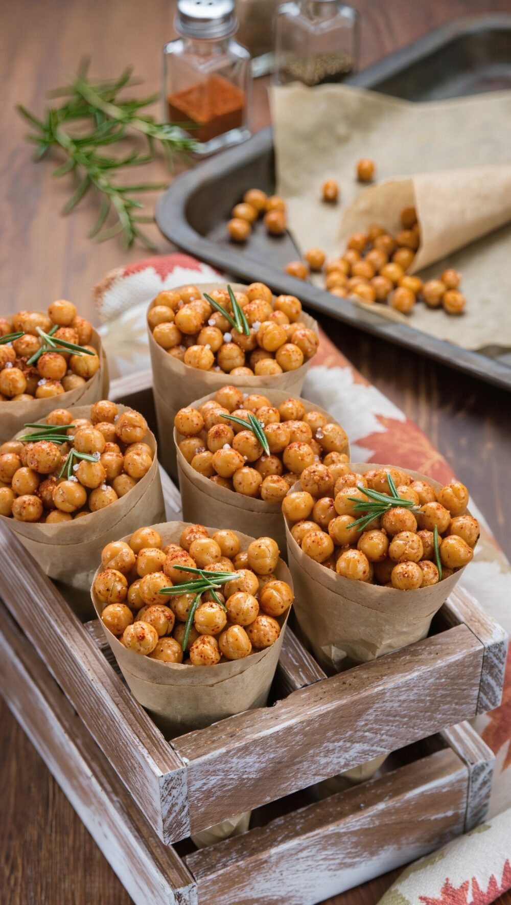 Roasted Chickpeas with Rosemary – Spiced Fall Snack